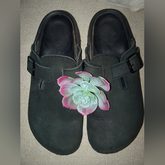 Birkenstock | Shoes | Birkenstock Tatami Suede Black Clogs Unisex ...
